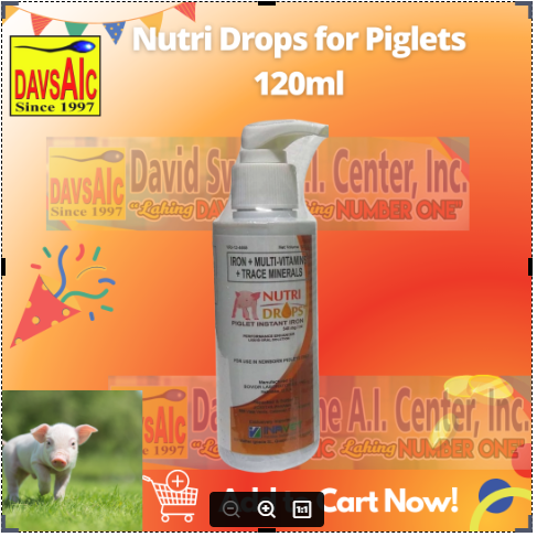 LIVESTOCK 120ml Nutri Drops for Piglet Insta Iron Nutri drops Instant ...