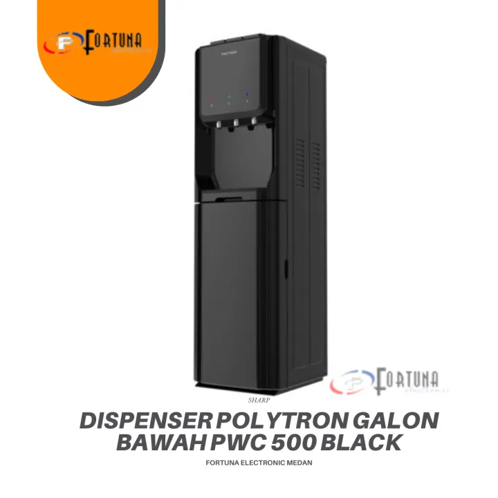 DISPENSER GALON BAWAH POLYTRON PWC 500 140 WATT SUHU AIR PANAS, DINGIN ...