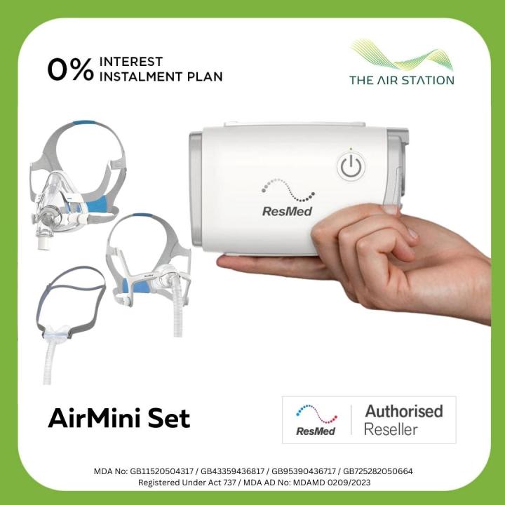 ResMed AirMini With Mask Bundle Portable CPAP APAP Sleep Apnea | Lazada