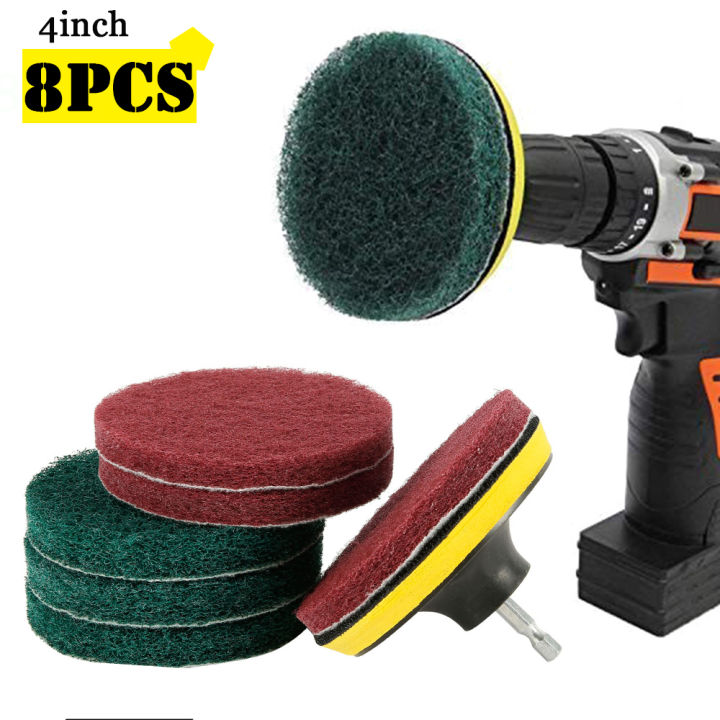 8Pcs Cordless Drill Brush Cleaning Cotton Carpet Power Scrubber Scrub ...