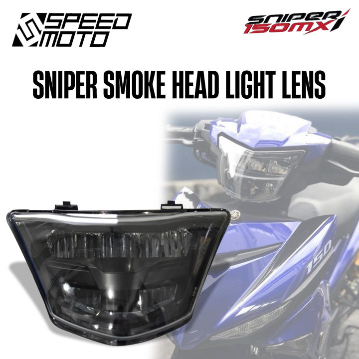YAMAHA SNIPER 150 V1 MXI LED HEADLIGHT SMOKE LENS ASSY MTG-9777 WITH ...