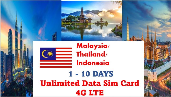 Malaysia Thailand Indonesia Sim Card DIGI 3 days/ 5 days/ 7 days ...