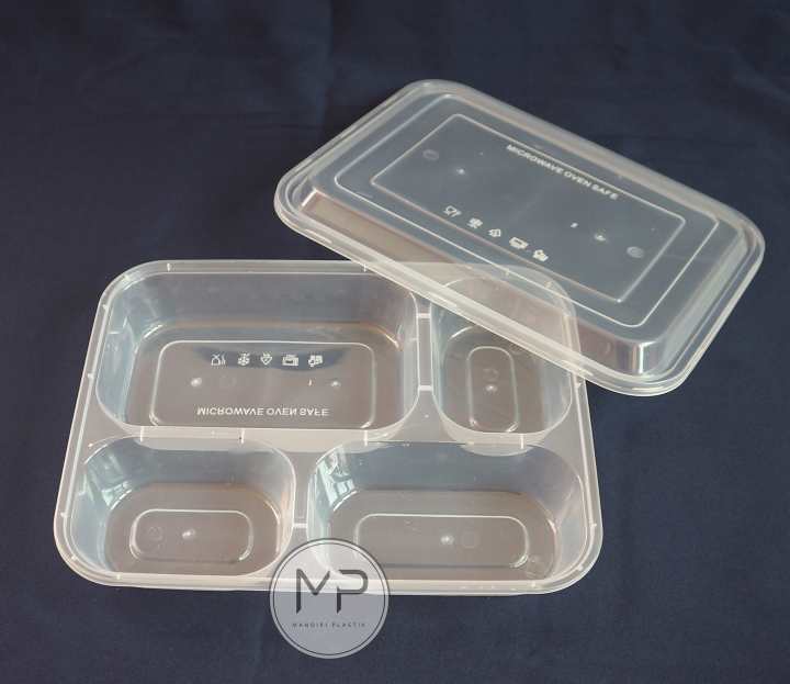 Mika bento thinwall / Bento Thinwall Sekat 4 / thinwall (OTH-1) -25pcs ... Mika bento thinwall / Bento Thinwall Sekat 4 / thinwall (OTH-1) -25pcs ...