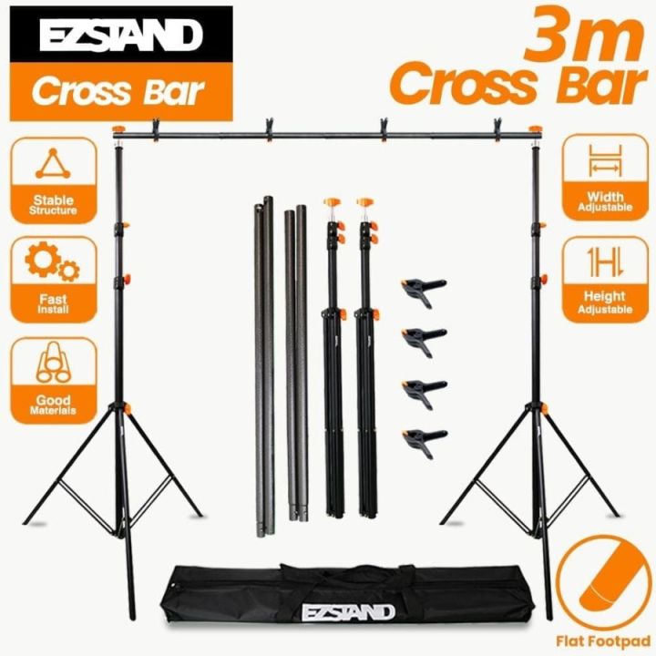 Background Studio Foto EZ Stand Portable Background Stand 3M | Lazada ...