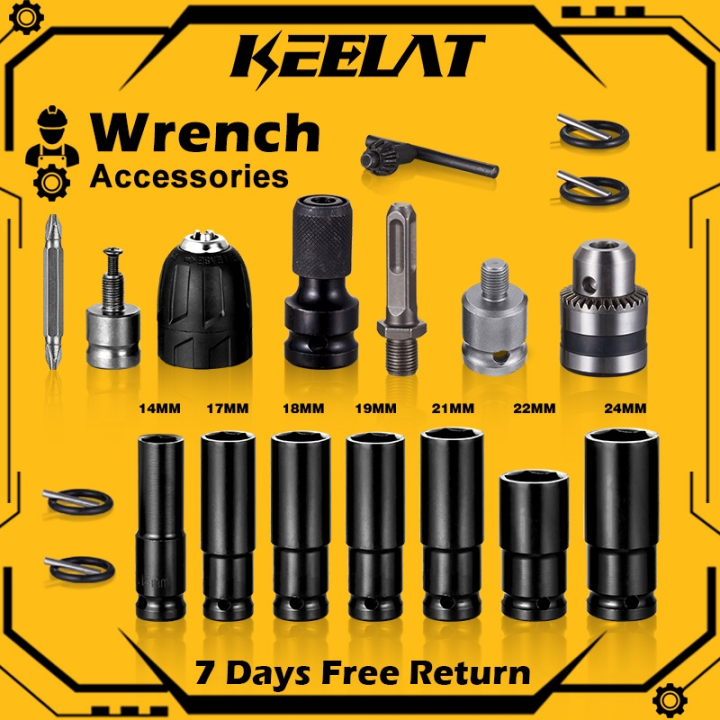 【Ready Stock】KEELAT Impact Wrench Adapter Impact Drill Chuck Adaptor Impact Wrench Socket Drill ...