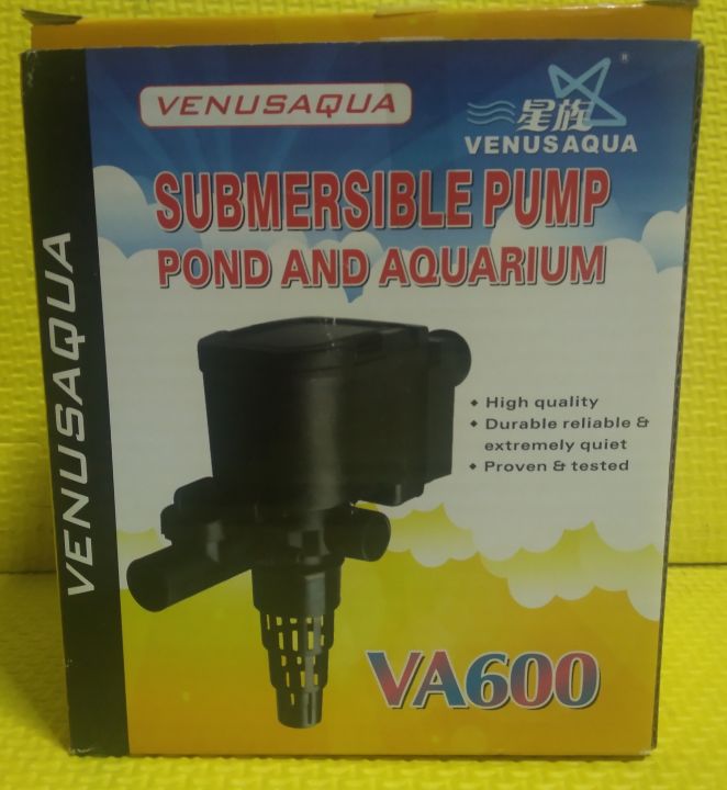 Venus Aqua Submersible Pump - VA600 ( 8watts ) / (15gallon to 20gallon ...