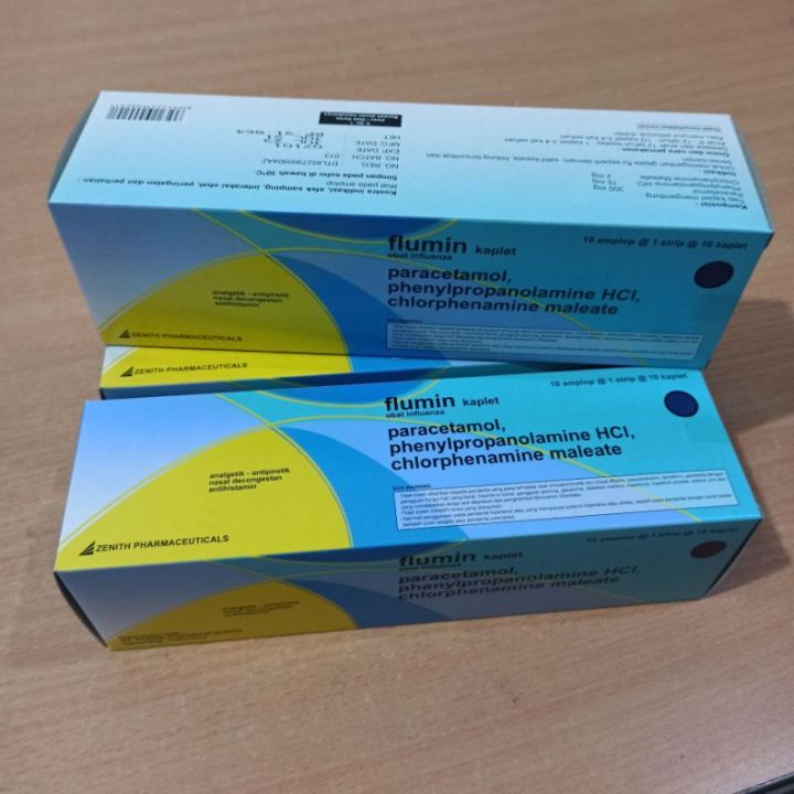 Flumin Tablet Demam Flu Pilek Hidung Tersumbat 1 box (100 Tablet ...