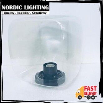 L Size Opal / Clear Cube Outdoor Pillar Light Nordic Lighting Outdoor ...