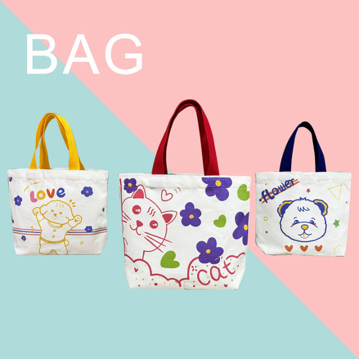 [ANYA] Japanese Style Portable Canvas Bag / Shopping Storage Bag ...