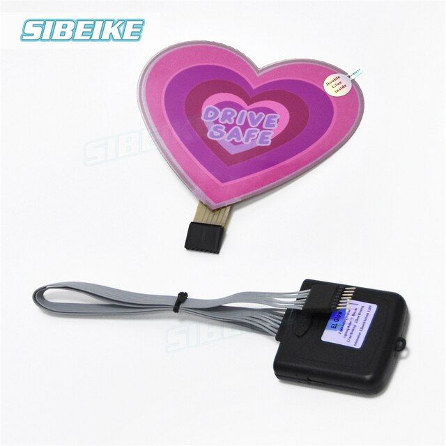 Pink Heart Car Led Panel Jdm Glow Panel Lamp Blue Led Light Sticker ...