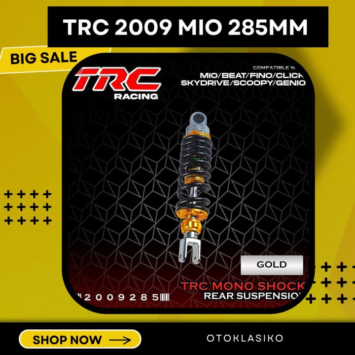 TRC Racing PH Rear Shock absorber 285mm Mio Sporty Beat Fino Click SkyDrive Scoopy Genio Dio ...