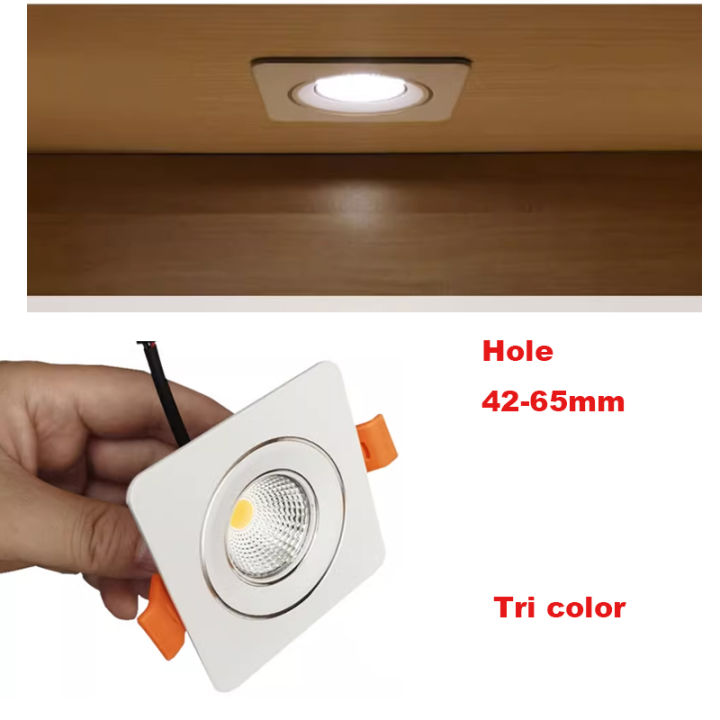 Embedded Mini Spotlight LED Eyeball Light 3W Small Downlight Square ...