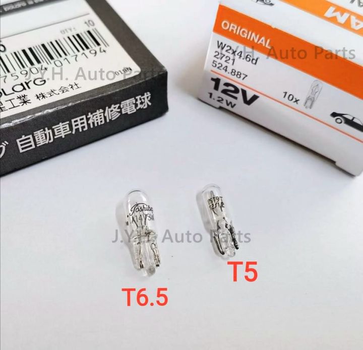Original Bulb T5 12v1.2w/T6.5 12v 3w Meter Bulb Aircond Panel Bulb | Lazada