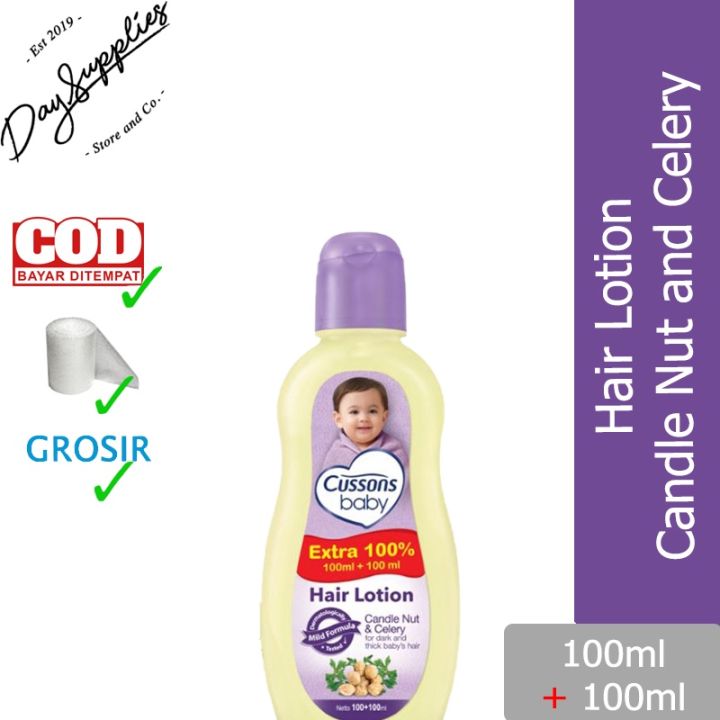 Cussons Baby Hair Lotion CANDLE NUT & CELERY 200mL (100mL + 100mL ...