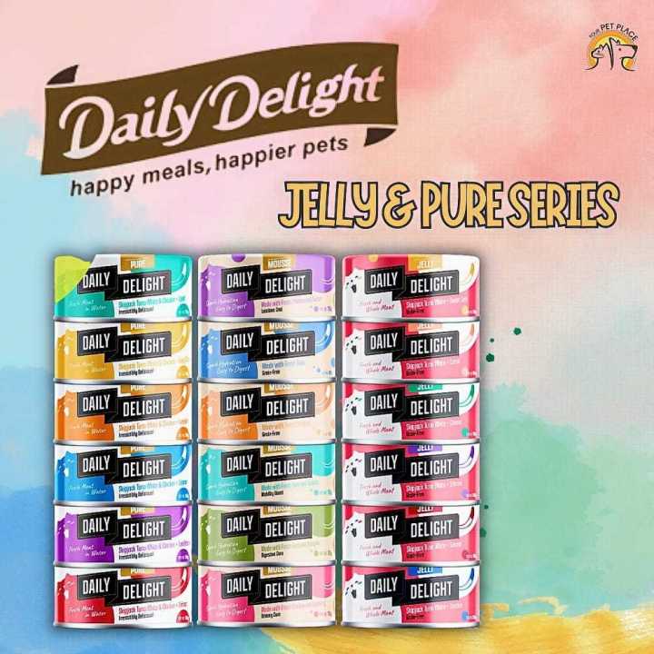 Daily Delight Cat Canned Food Pure & Jelly Recipe 80g (24 cans ...