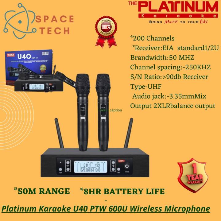 Platinum Karaoke U40 PTW 600U Wireless Microphone | Lazada PH