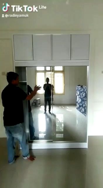 Lemari pakaian 2 pintu sliding cabinet lemari baju sliding lemari model ...