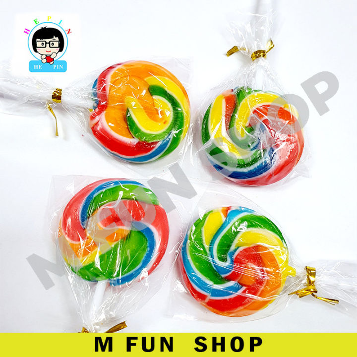Hepin Brand Classic 40 Pcs x 5cm Large Windmill Lollipop in Bottle / 15g Each / HALAL (READY ...
