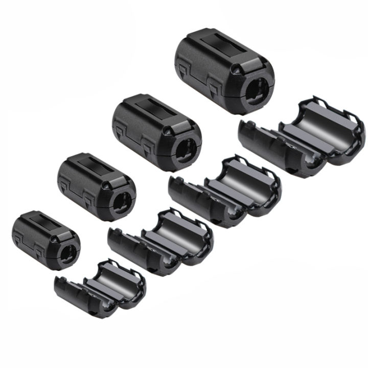 3mm 4mm 5mm 6mm 7mm 9mm 10mm 12mm Clip-on RFI EMI Cable Filter Ferrite ...