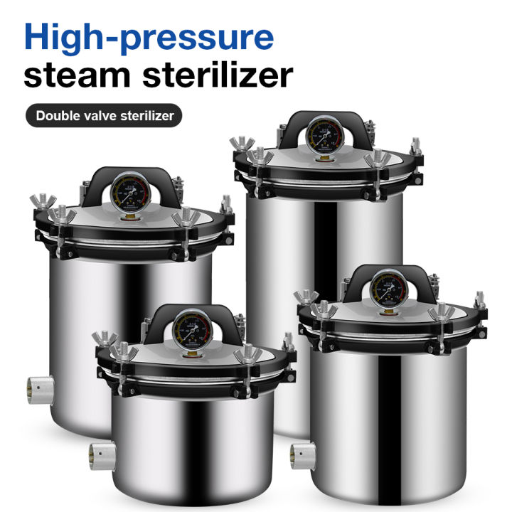 Portable Autoclave Steam Sterilizer 8L, 12L, 18L, 24L Electric Heating Medical Dental Autoclave ...
