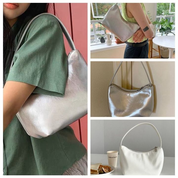 AI LIAN ง่ายๆ เรโทร ภาษาฝรั่งเศสคำ หนังพียู กระเป๋ารูปพระจันทร์เสี้ยว ...