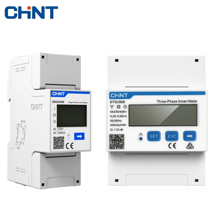 CHINT DDSU666 DTSU666 Multifunction Power Meter Programable V,A,W,KWH,VAR, MODBUS RS485 Electric ...