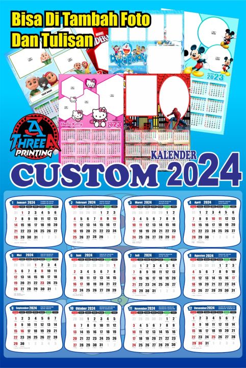 kalender 2024 bisa pake foto sendiri | Lazada Indonesia
