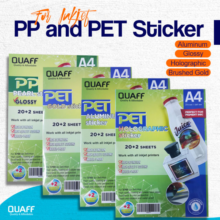 PP PEARL & PET INKJET STICKER A4 by VSPH | Lazada PH