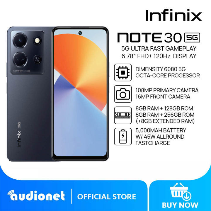 Infinix Note 30 5G Smartphone | 8GB+128GB/8GB+256GB | Dimensity 6080 ...