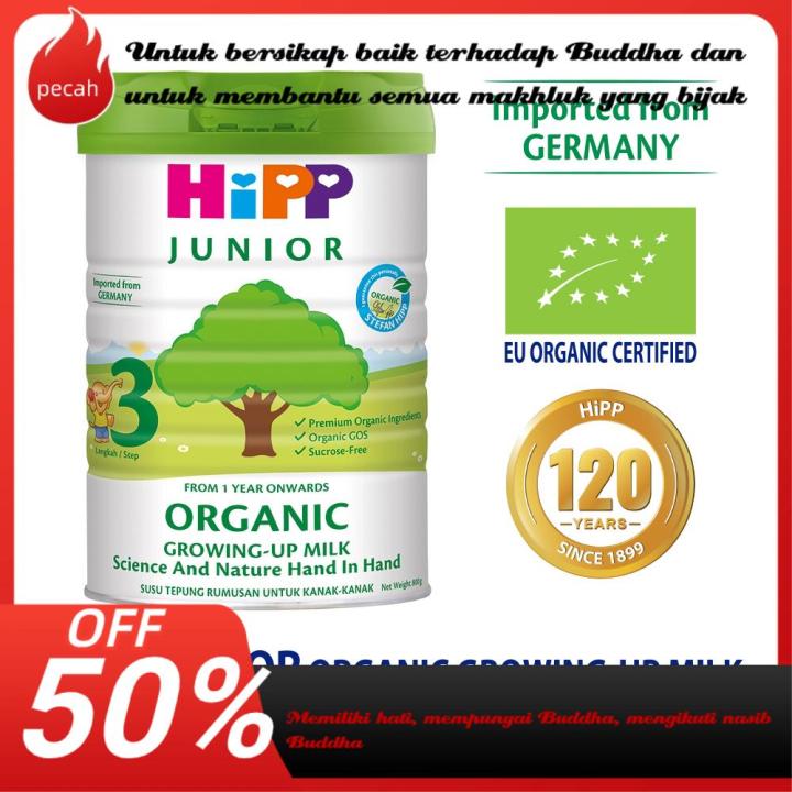 HiPP JUNIOR Organic Growing-up Milk Step 3 (800g) (From One Year Onwards) | Lazada