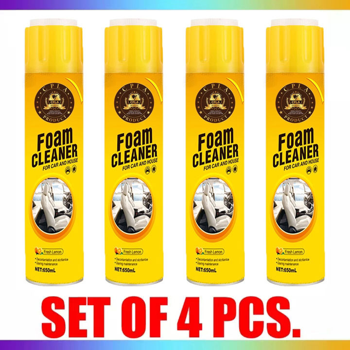 SET OF 4 MultiFunctional Foam Cleaner Spray 650ML Spray To Clean | Lazada PH
