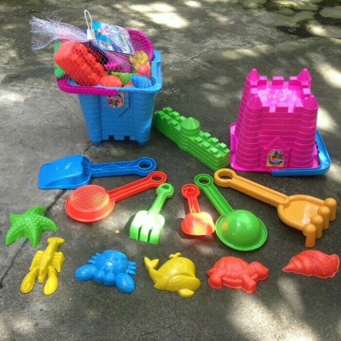 castle shape sand mold toys - mainan cetakan pasir bentuk istana ...