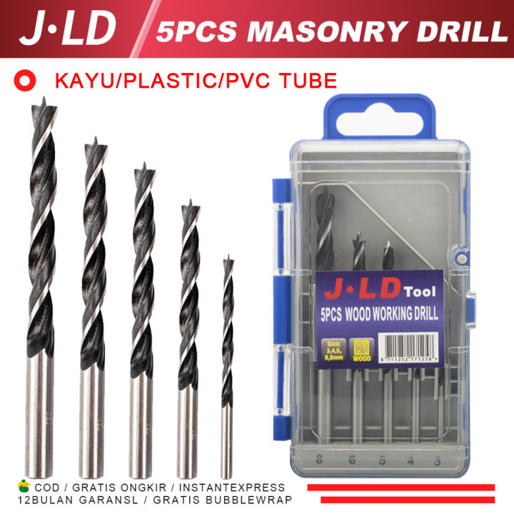 JLD Drill 5PC and 8PC Multi Material Set Twist Drill Untuk Besi Kayu ...