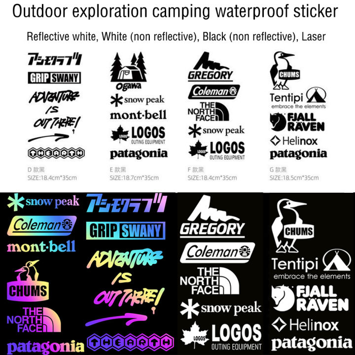 Japanese Outdoor Camping Climbing Car Sticker Tide Brand Waterproof Car ...