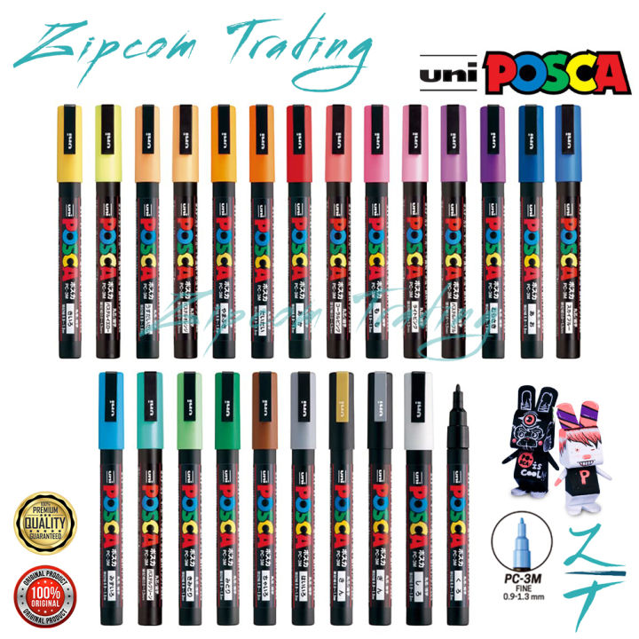 UNI Posca Water Based Paint Marker PC-3M(0.9-1.3mm) | Lazada