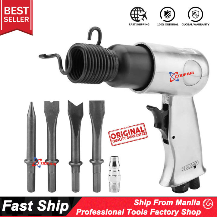 Industrial Air Chisel Pneumatic Hammer Shovel Tool Kit Air Compressor Small Rust Remover Cutting ...