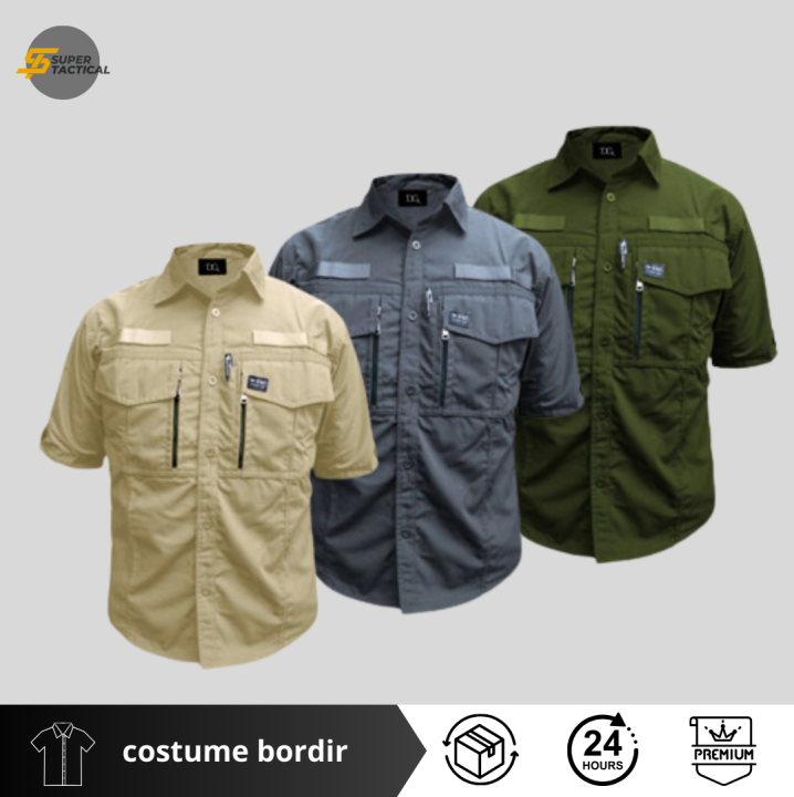 kemeja tactical W-TAC lengan pendek / kemeja outdoor | Lazada Indonesia