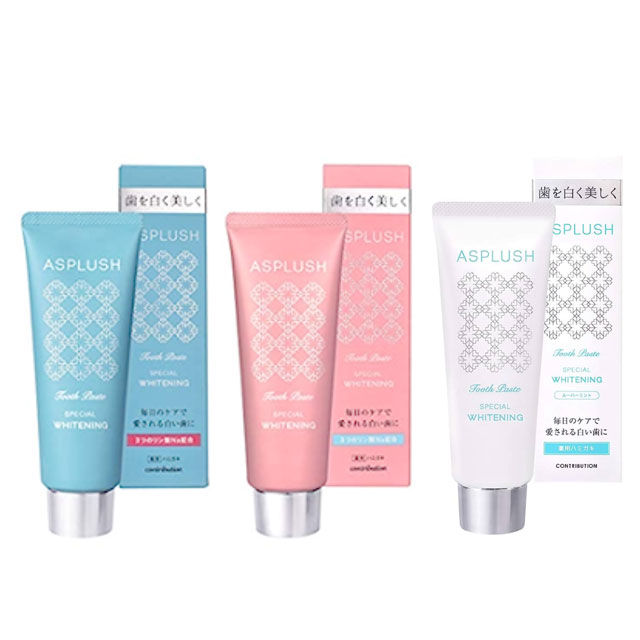 JAPAN ASPLUSH WHITENING TOOTHPASTE 100g - Refreshing Mint/Peach/Super ...
