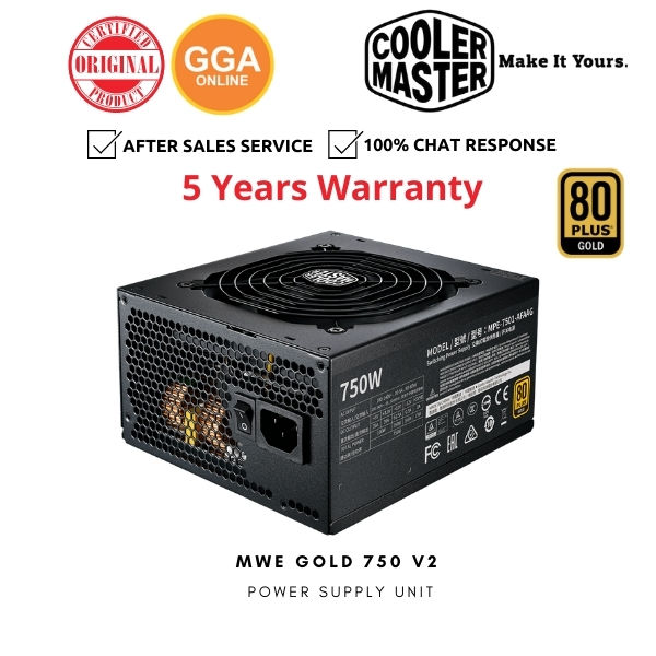 Cooler Master MWE Gold V2 750W & V2 850W Fully Modular Power Supply (MPE-7501-AFAAG-UK & MPE ...