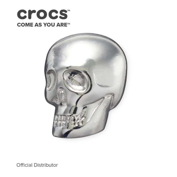 Crocs Jibbitz™ Silver 3D Skull | Lazada PH