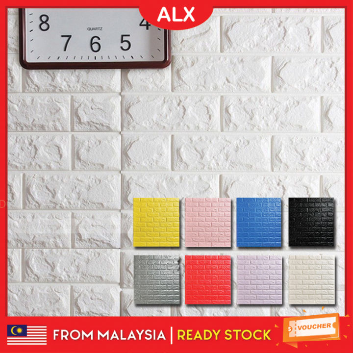 [ WAREHOUSE SALES ] ALX Malaysia 3D Wallpaper Brick Self DIY Home ...