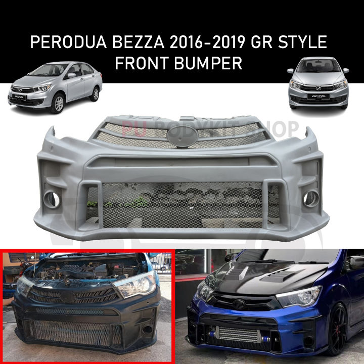 PERODUA BEZZA 2016-2019 GR SPORT STYLE FRONT BUMPER MATERIAL FIBER ...
