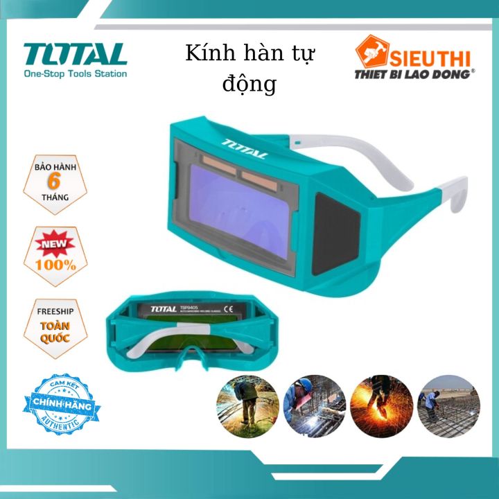 Kính hàn tự động Total TSP9405 bật/tắt tự động, vùng quan sát 90x35mm ...