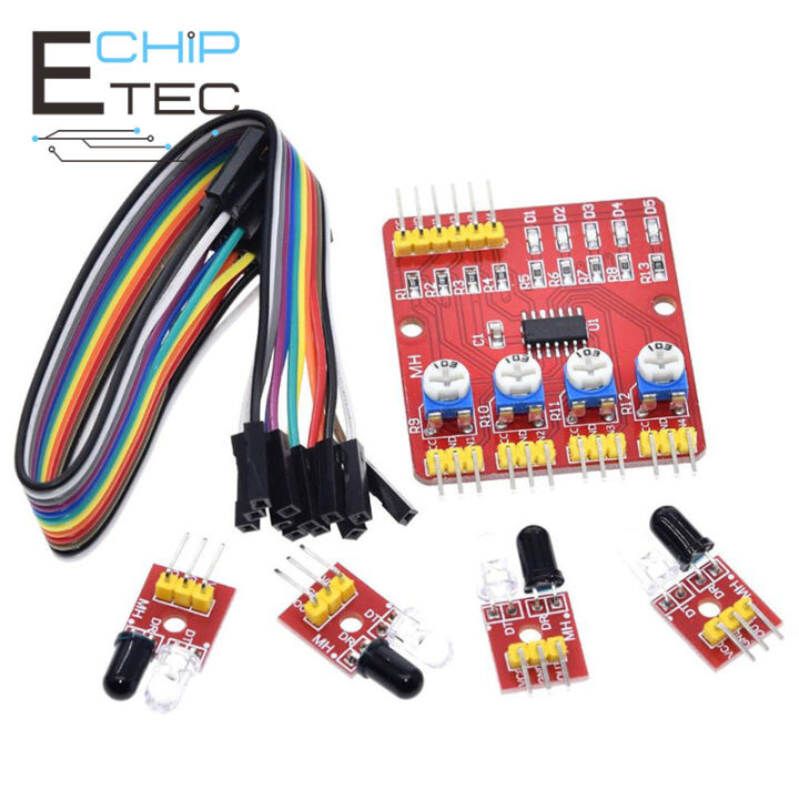 1PCS/2PCS 4 channel infrared tracing/tracking module/line patrol module/obstacle avoidance ...