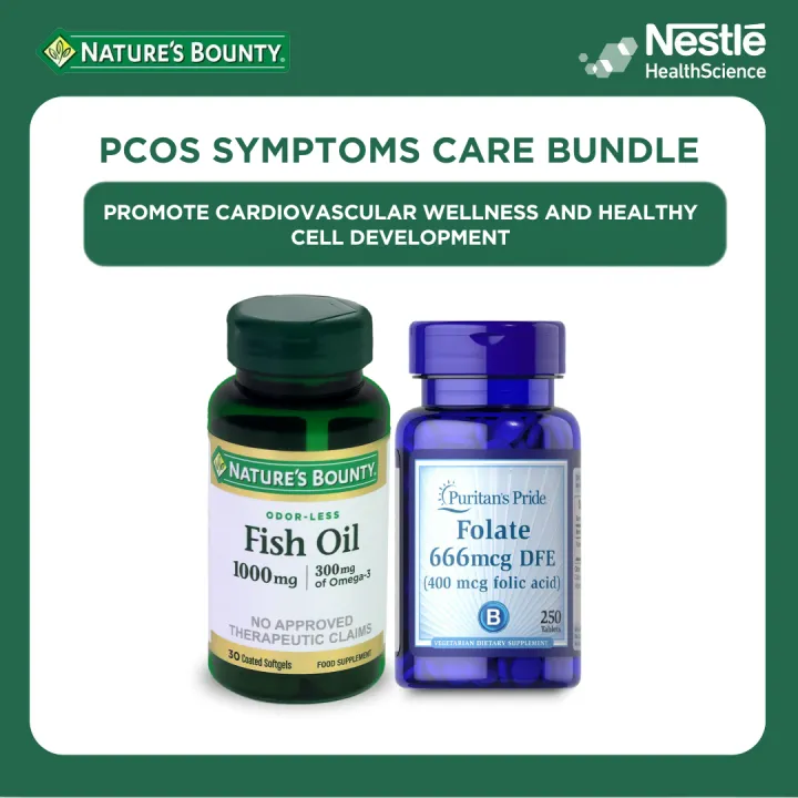 PCOS Dual Care Bundle Nature's Bounty Odorless Fish Oil +Puritan's ...