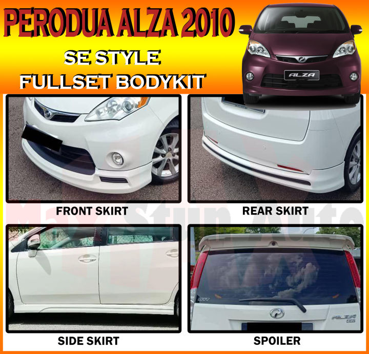 PERODUA ALZA 2010-2013 SE STYLE FULLSET BODYKIT (SE) ALZA FRONT SKIRT ...