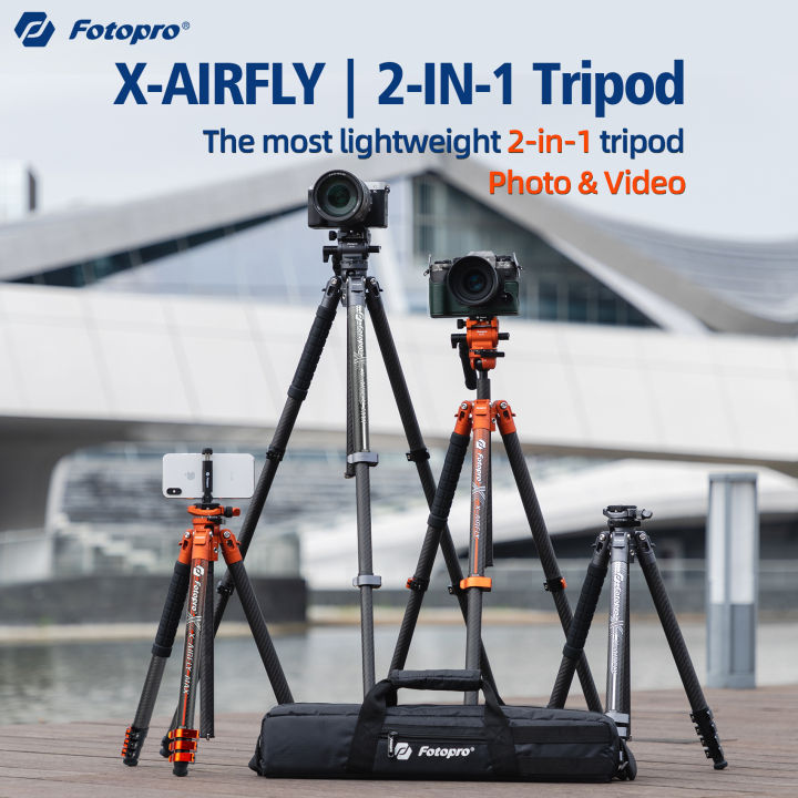 Fotopro Camera Tripod with Fluid Ball Head Flip Lock Effortless 171CM ...