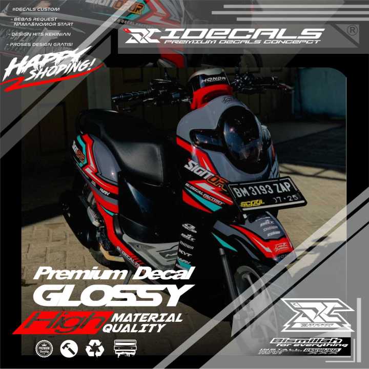 0062 sticker decals fulbody honda scoopy desain custom | Lazada Indonesia