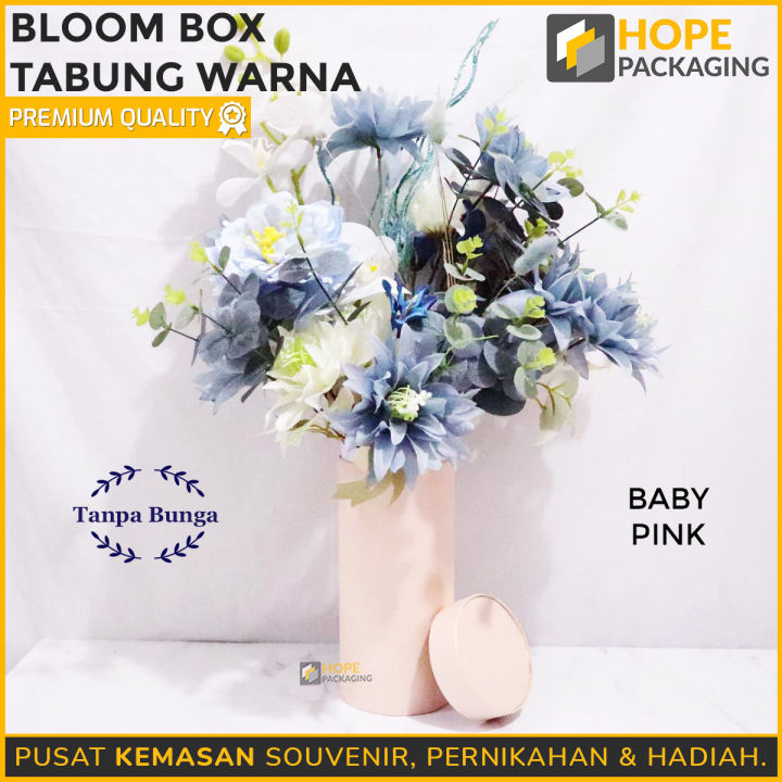 Bloom Box Tabung Craft Ukuran diameter 15 cm x 5.8 cm Bloom Bulat Warna ...