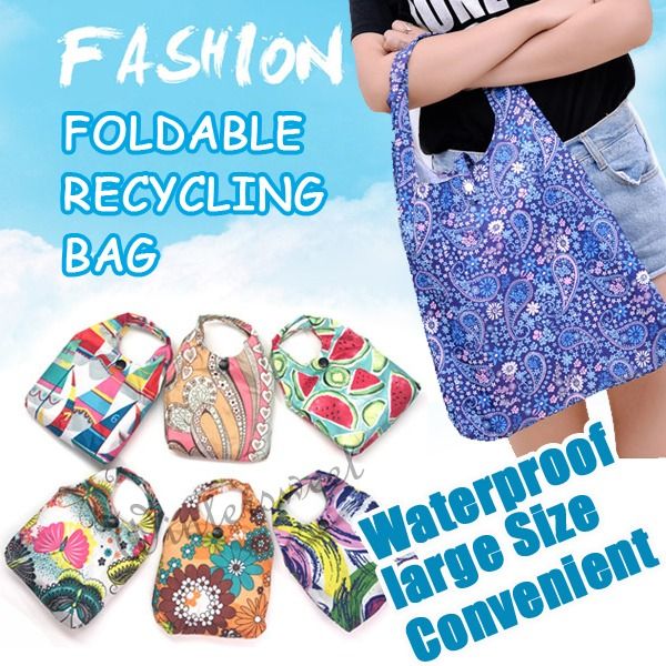 Reusable Bag 12inches Shopping Bag Foldable Random Design | Lazada PH